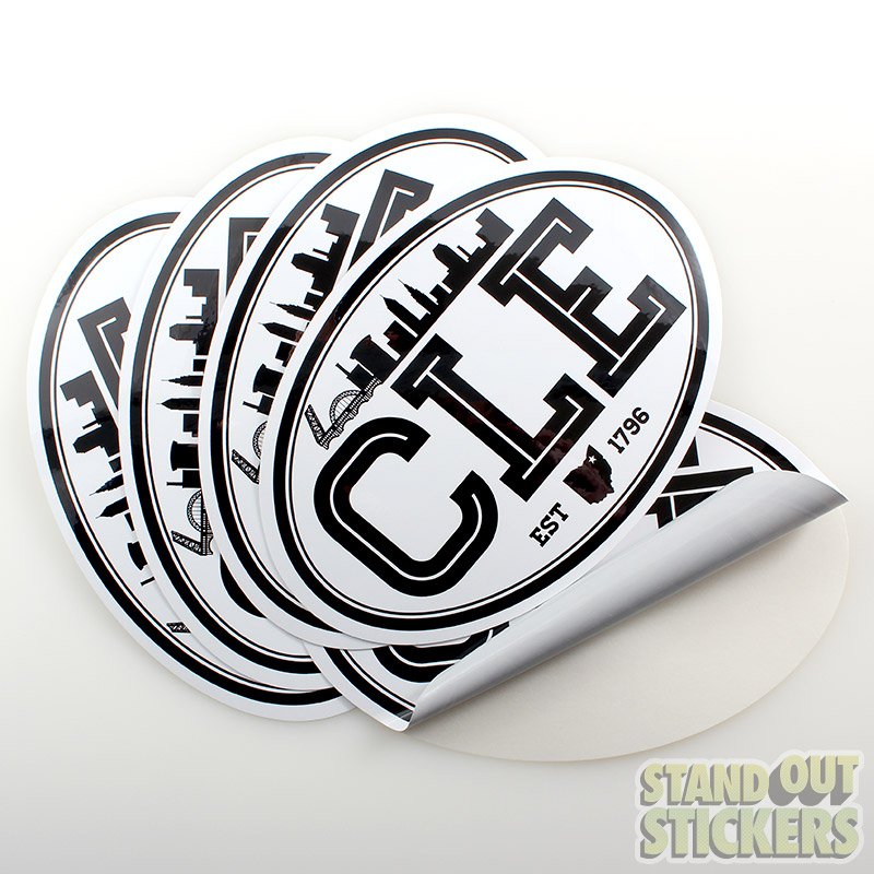 What Are Open Sizes For Custom Oval Car Stickers?
